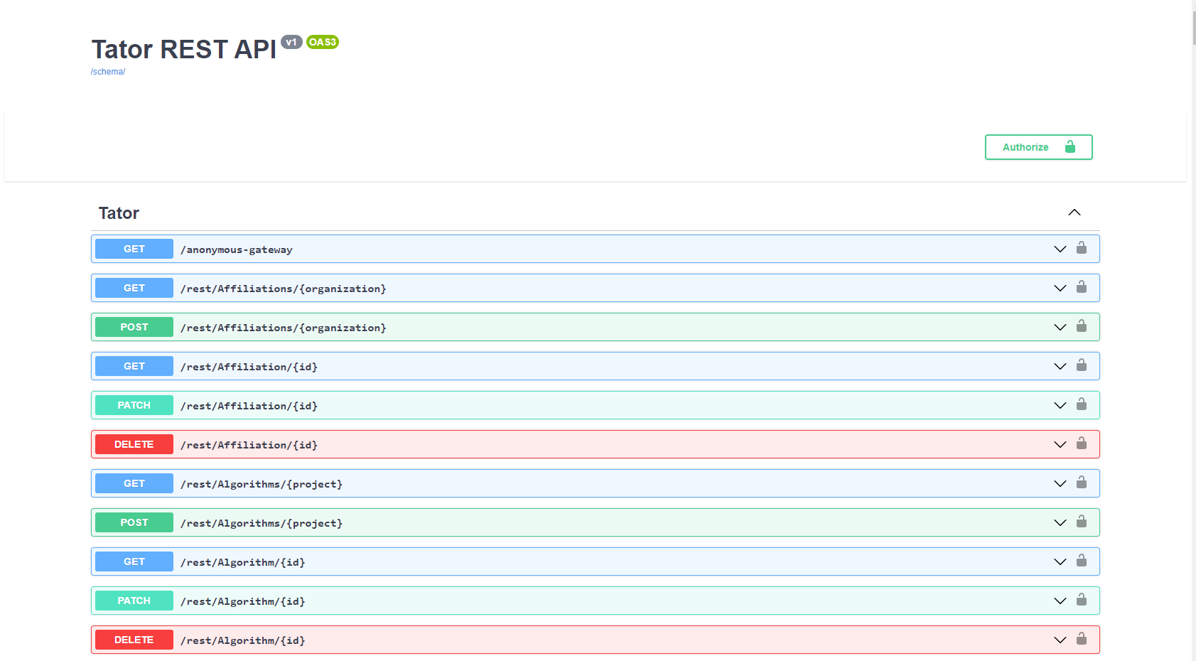 Using the Swagger UI | Tator