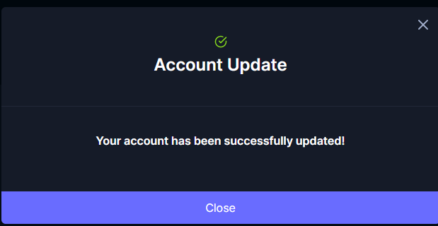 Update account profile | Tator