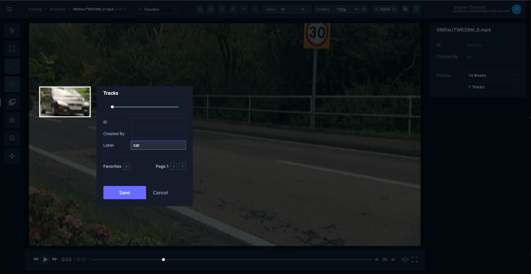 Create tracks | Tator
