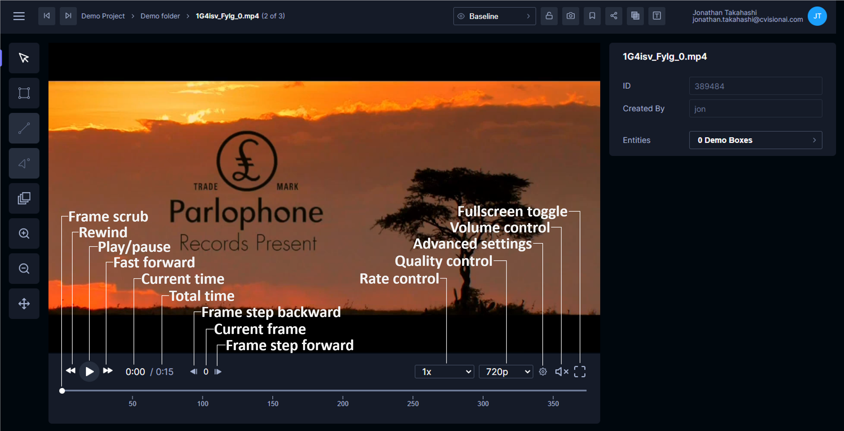 Video playback | Tator